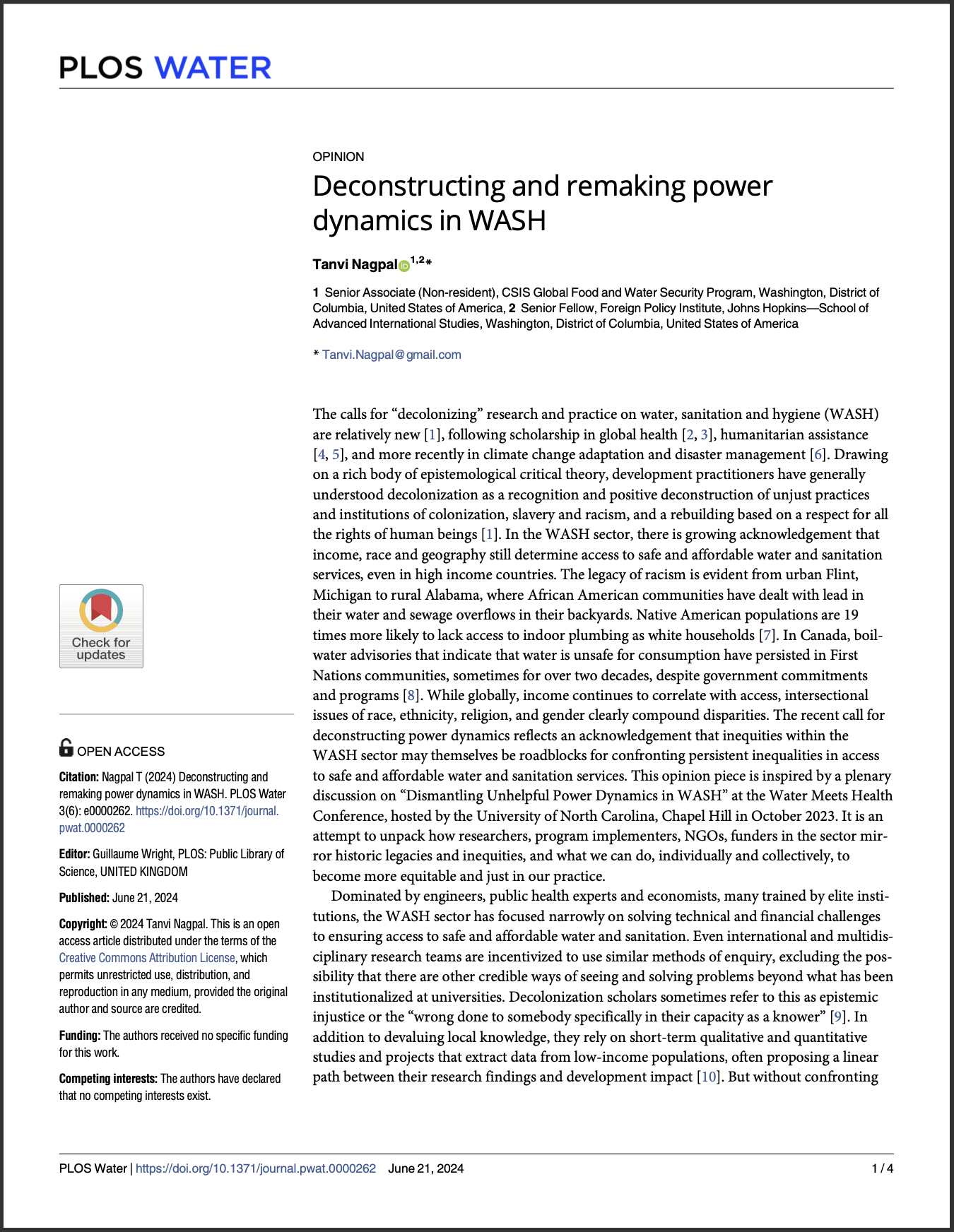 Deconstructing and remaking power dynamics in WASH | Blood:Water